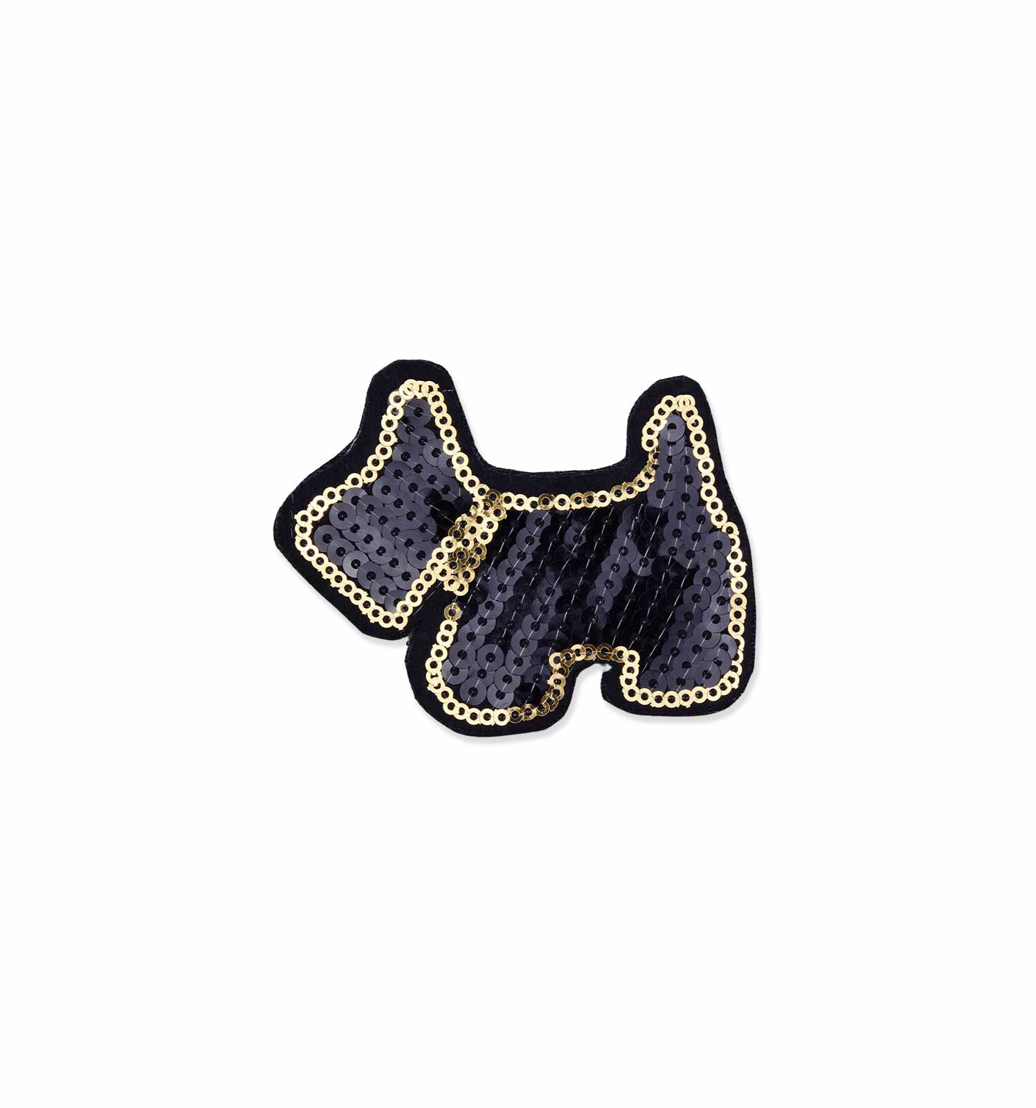 Removable Velcro appliqué dog with glitter sequins | Animal motifs ...